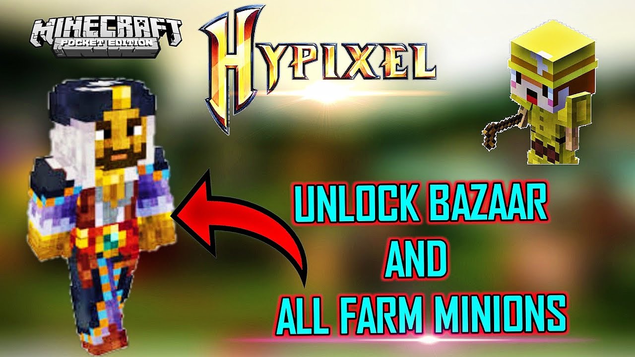 REAL HYPIXEL UNLOCKING BAZAAR AND FARMING MINIONS 😍😍 | How to play real ...