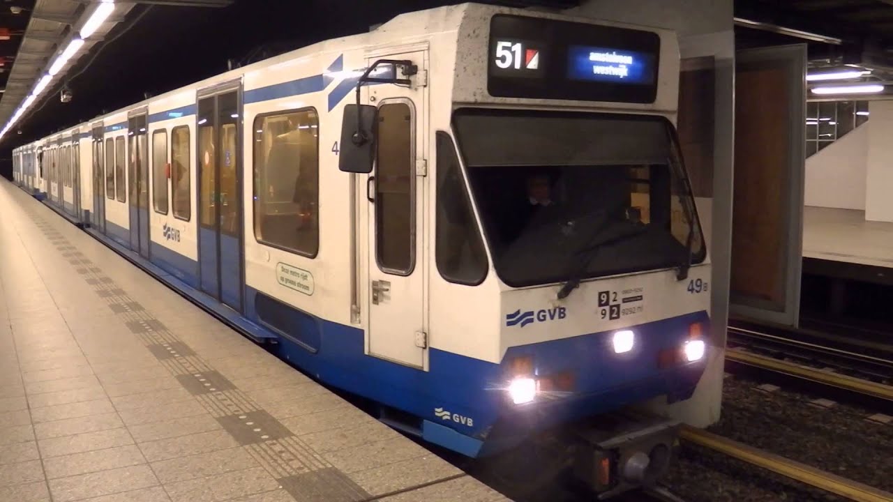 Going out of GVB S1 49 + 57 @ Subway Station Weesperplein - YouTube