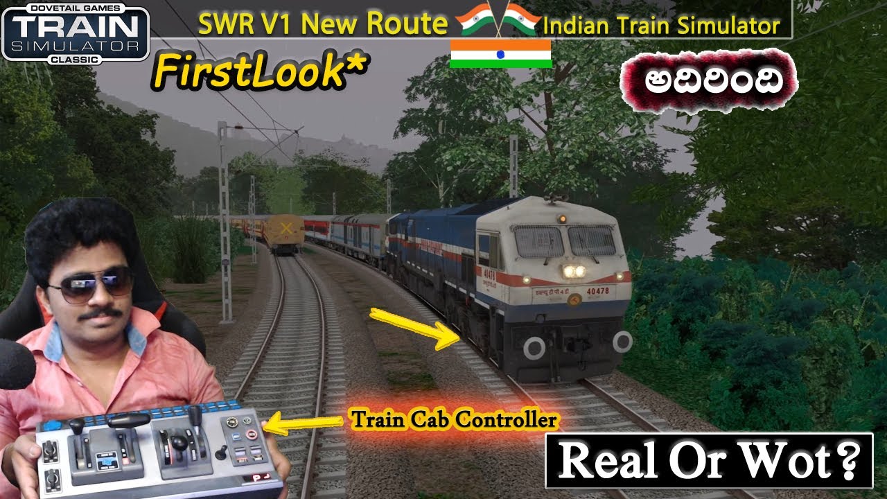 First Look New Route Super SWR V1 Indian Train Game Train Simulator ...