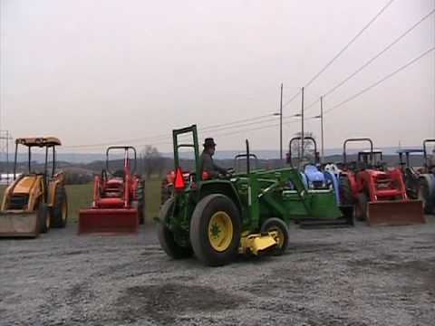 John Deere 870 Tractor Mower Loader - YouTube
