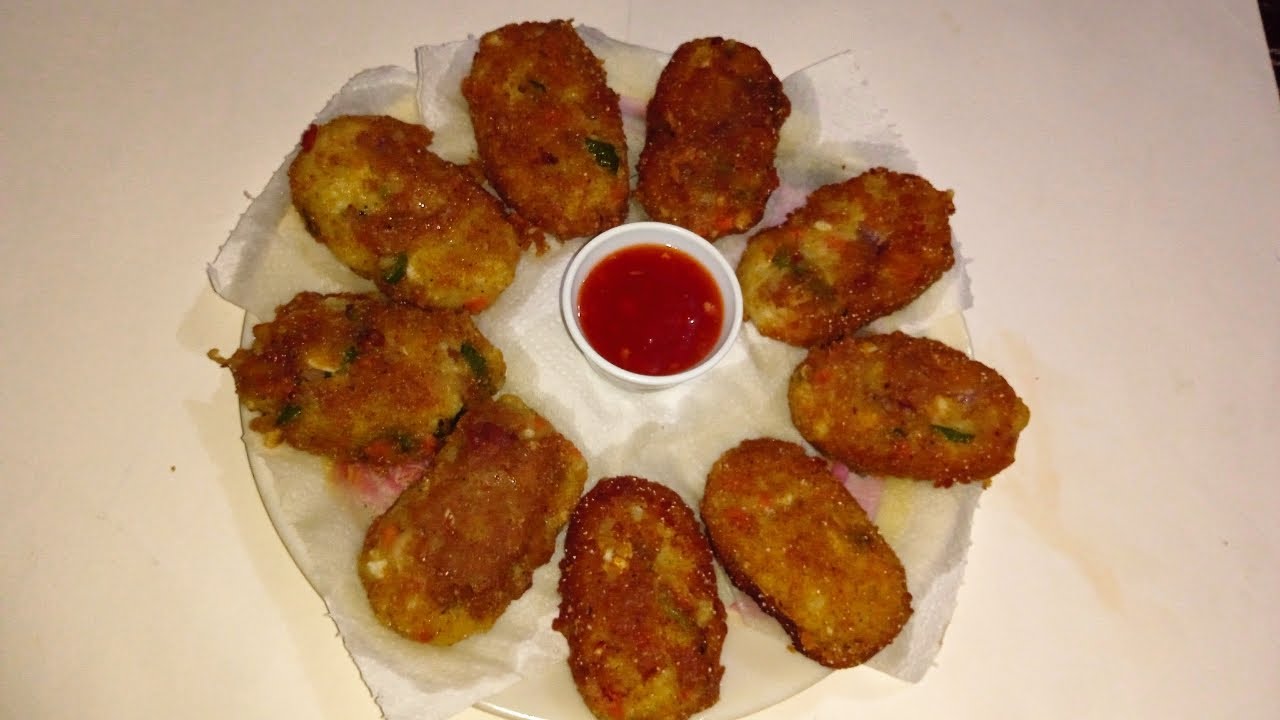 Yummy Chinese Cutlets Recipe | Egg and Vegetables Cutlets | Snacks ...