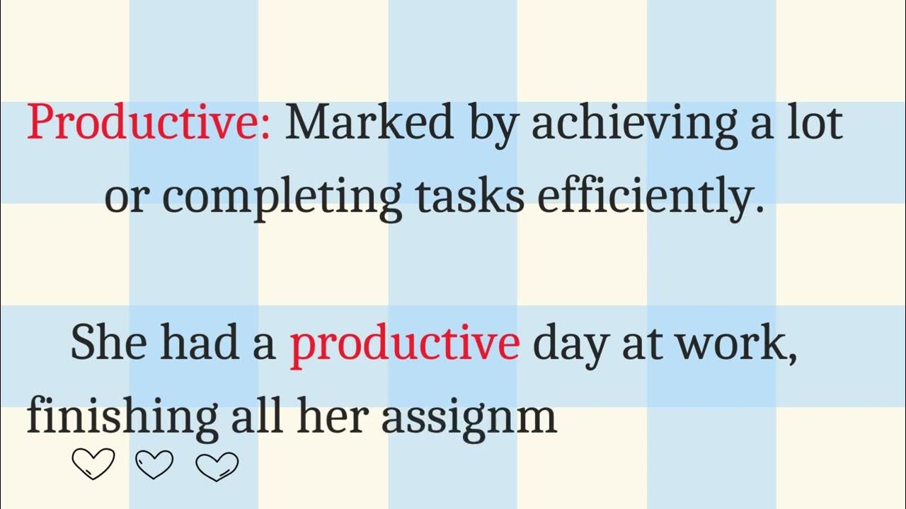 WORDS TO DESCRIBE A DAY - YouTube