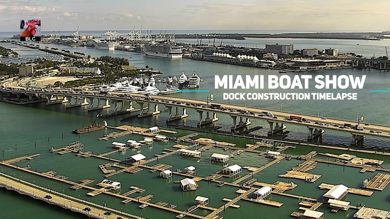 Time-lapse | Miami Boat Show Dock Construction - YouTube