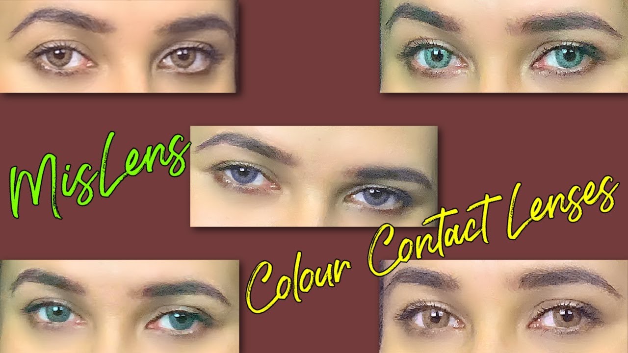 MisLens Colour Contact Lenses Unboxing, Try on & Review | 5 Amazing ...