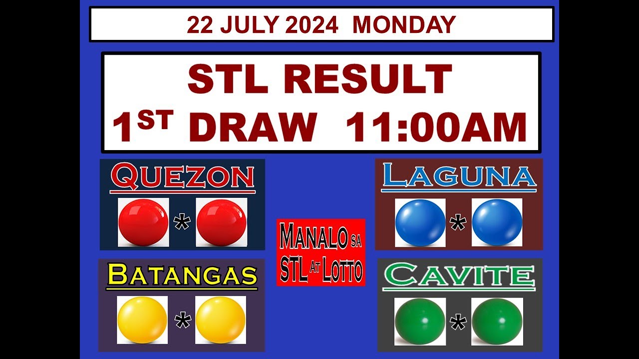 STL 1ST Draw 11AM Result STL Cavite STL Quezon STL Laguna STL Batangas ...