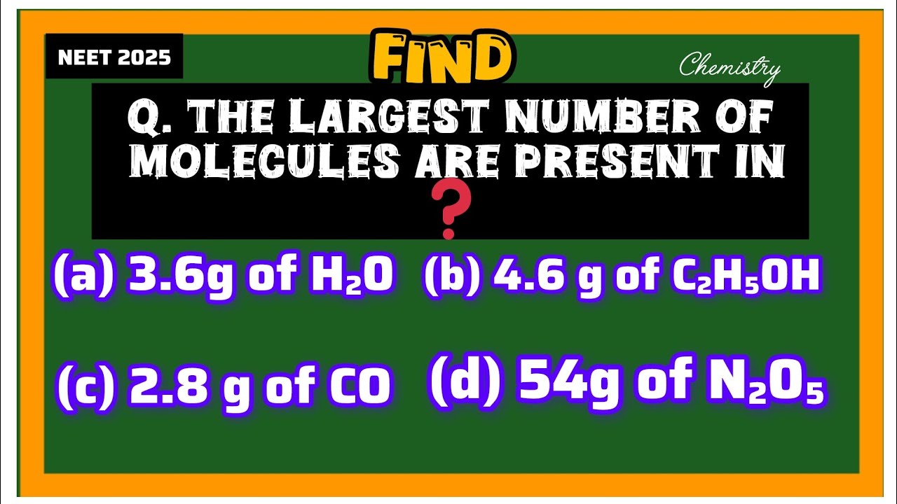 how to calculate number of molecules| how to calculate number of ...