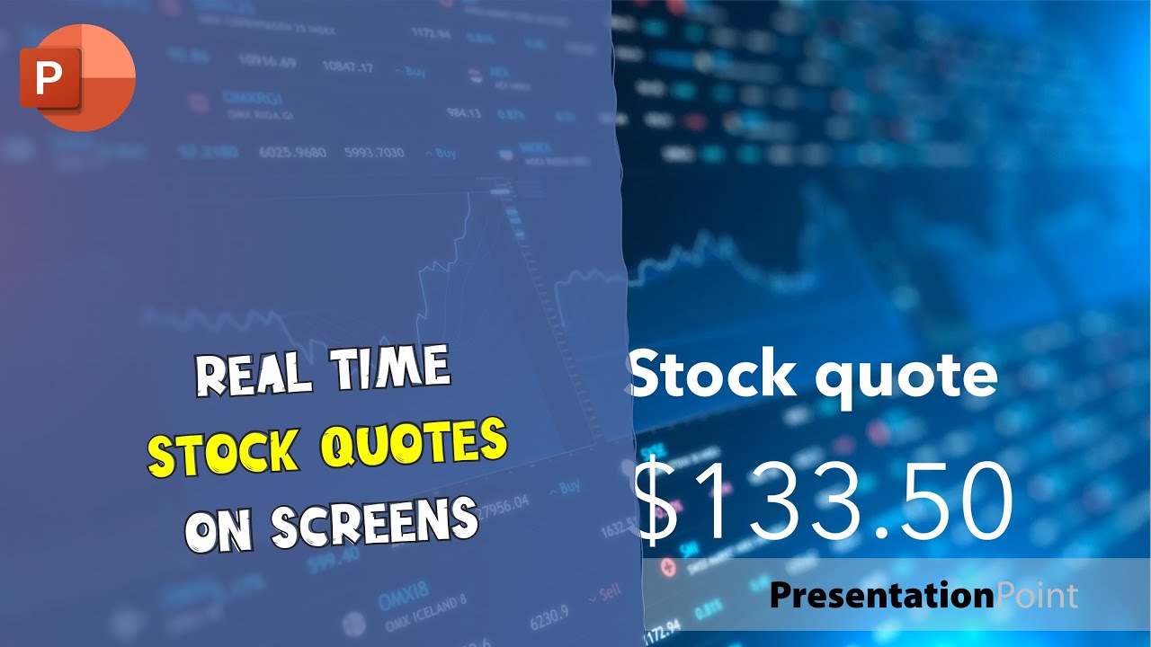 Show Real-Time Stock Information On Your Screen | PresentationPoint ...