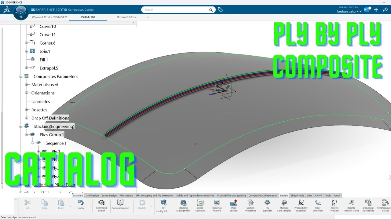 3DEXPERIENCE CATIA Composites: Ply-by-Ply Part Design | CATIALOG - YouTube