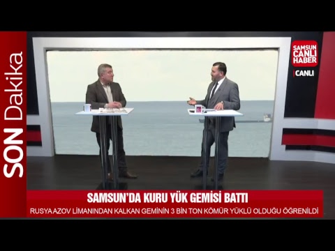 Samsun'da Kuru Yuk Gemisi Batti
