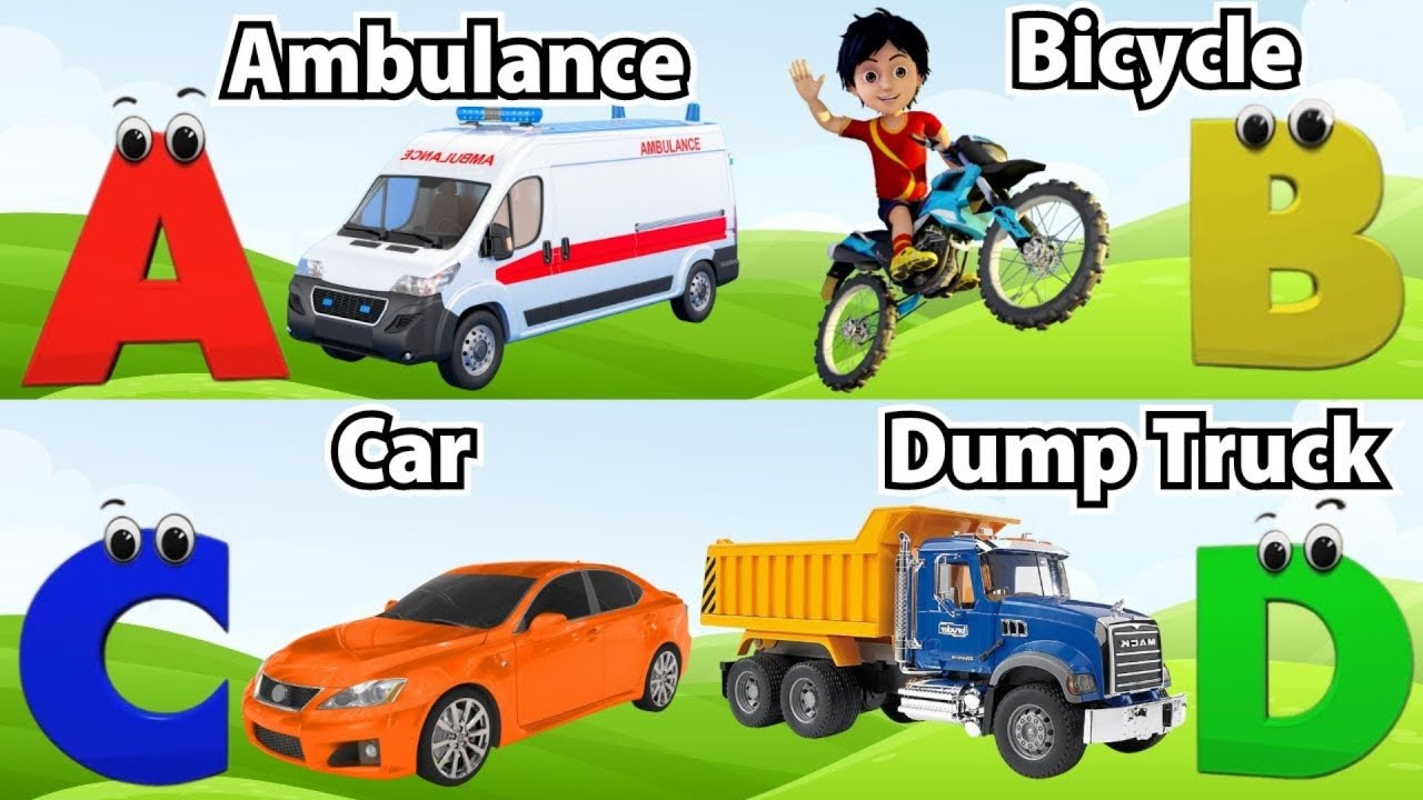Learn ABC Vehicles Song | Learn Alphabets And Vehicles | Fun Music For ...
