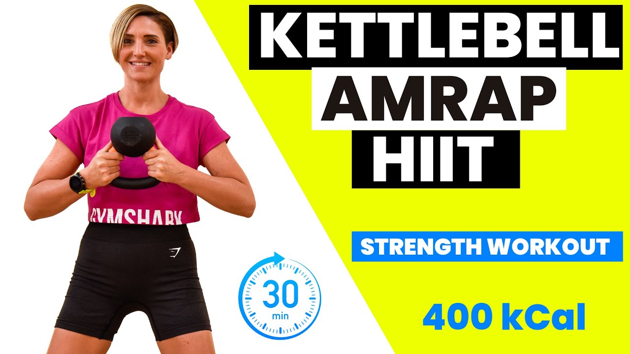 30 MINUTE KETTLEBELL AMRAP WORKOUT | FULL BODY HIIT | LT Body & Fitness ...