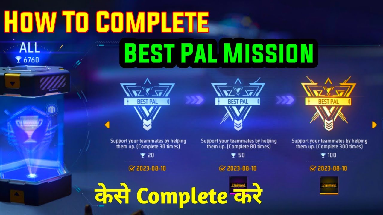 How To Complete Best Pal Mission Free Fire | Best Pal | New Achievement ...