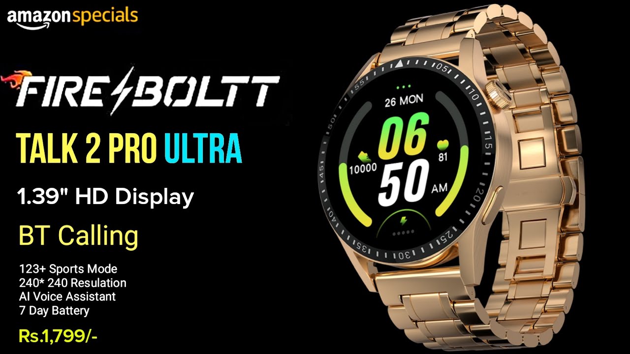 Fire Boltt Talk 2 Pro Ultra Smartwatch | 1.39" HD Display | BT Calling ...