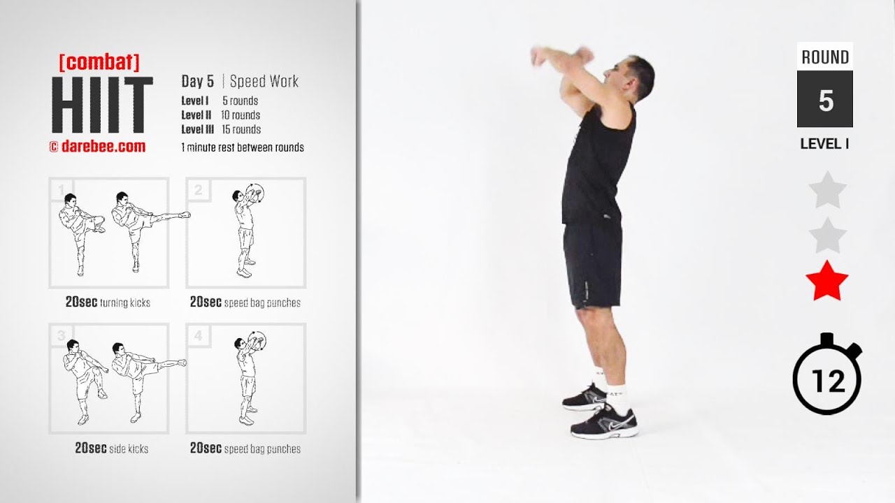 Combat HIIT by DAREBEE - Day 5 - YouTube
