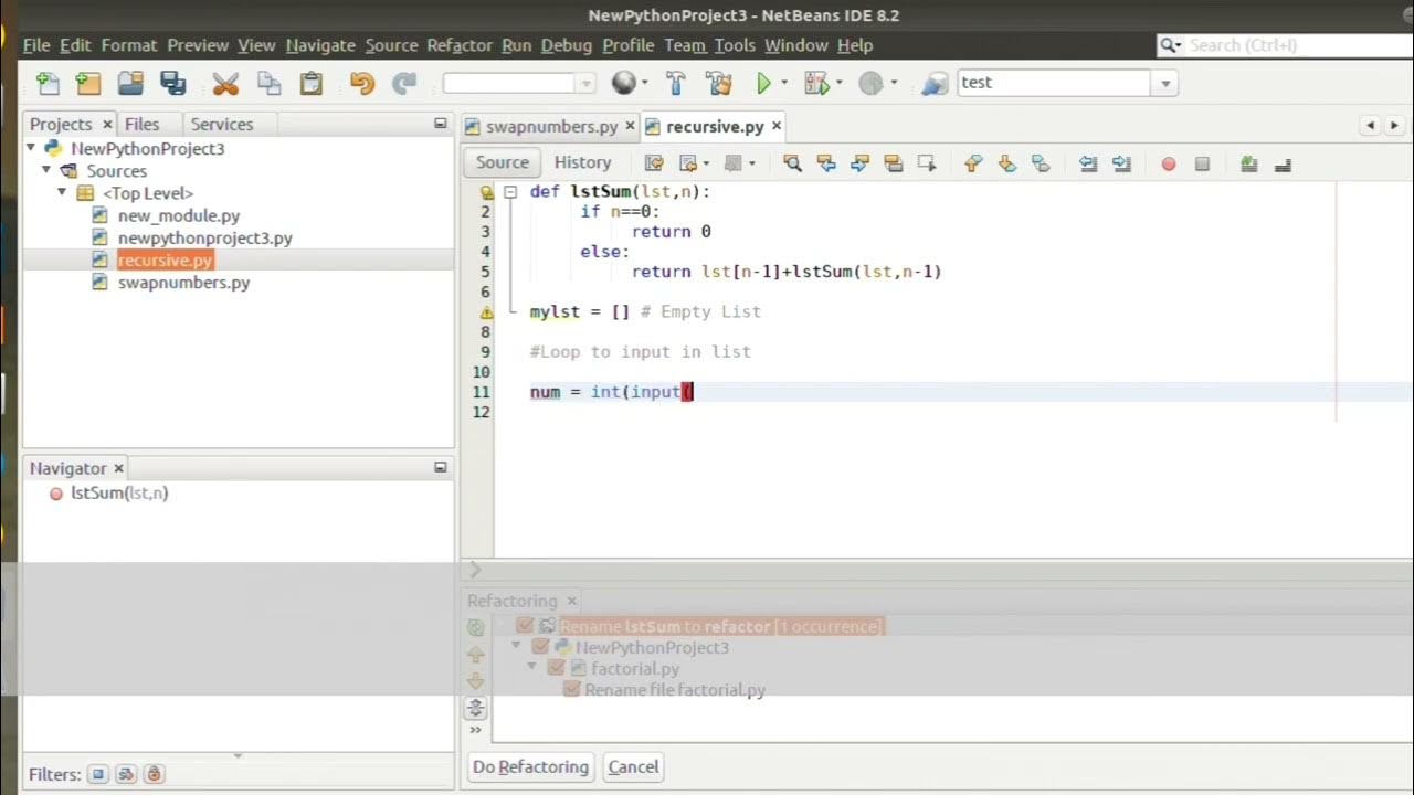 Write a recursive program to find the sum of all element of a list - YouTube