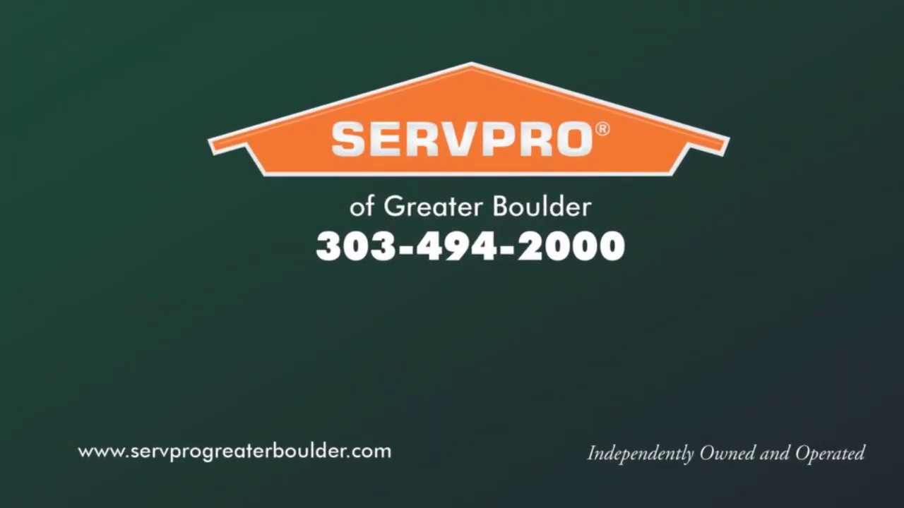 SERVPRO of Greater Boulder is the professional clean up team you can ...