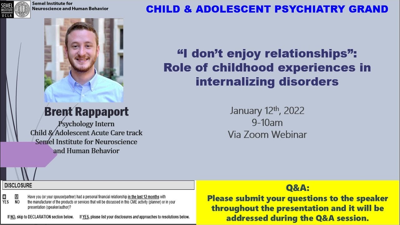 Child Grand Rounds, 2022-01-12, Dr. Brent Rappaport - YouTube