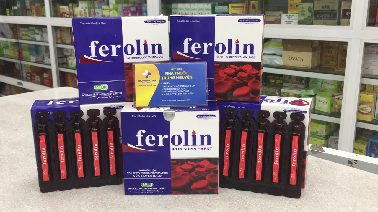 FEROLIN - ỐNG UỐNG BỔ SUNG SẮT III - NHÀ THUỐC TRUNG NGUYÊN - YouTube