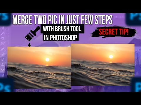"Merge Two Photos in Photoshop | Easy Brush Tool Trick (Secret Tip ...