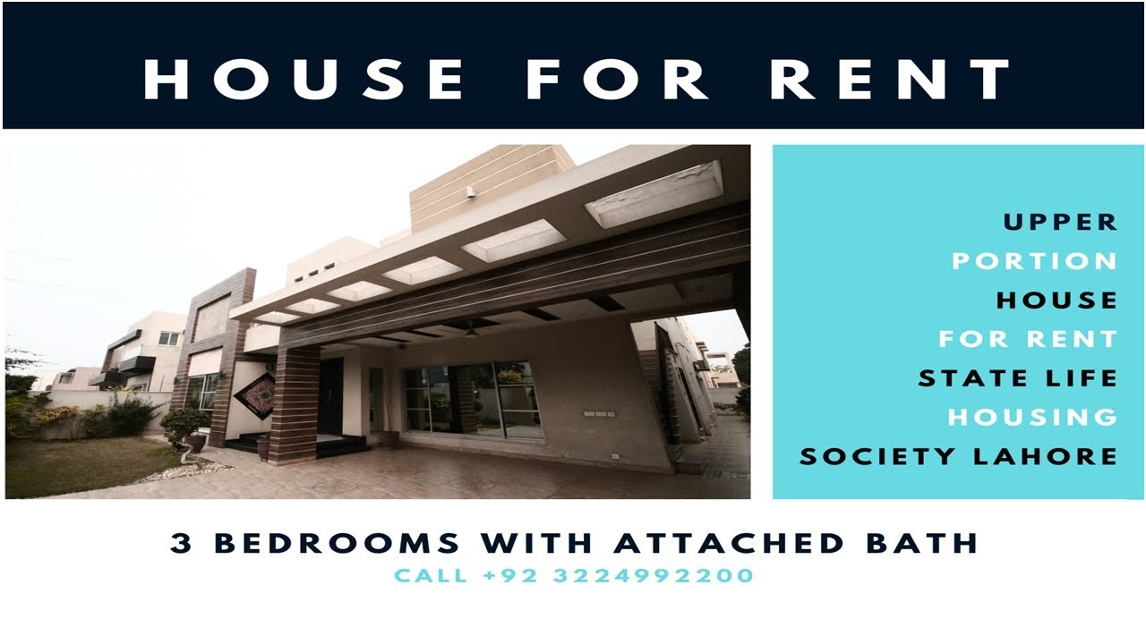1 KANAL UPPER PORTION HOUSE FOR RENT STATE LIFE HOUSING SOCIETY LAHORE ...