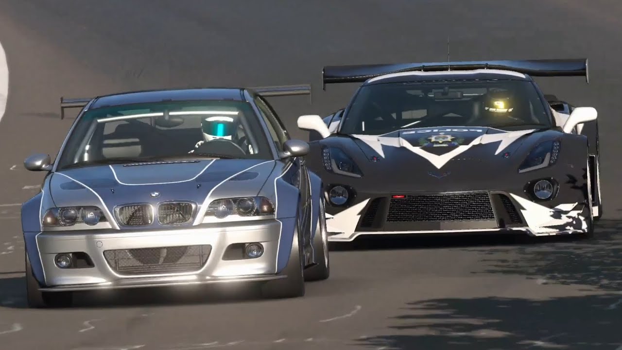 BMW M3 GTR (E46) Razor vs Chevrolet Corvette Sgt. Cross (Need For Speed ...