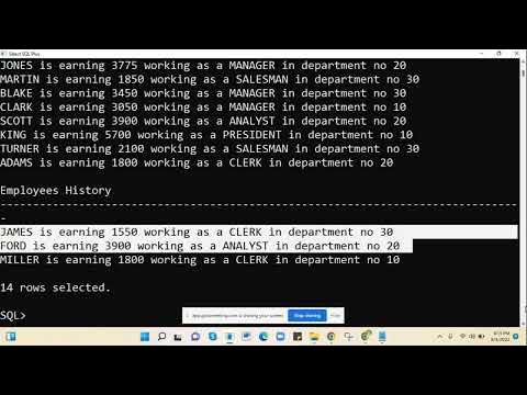 05 September 2022 ORACLE SQL Operators - YouTube