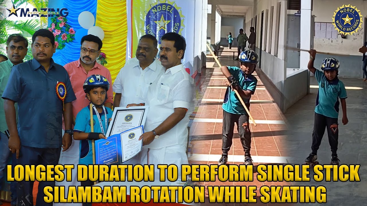 Longest duration to Perform Single Stick Silambam rotation while ...