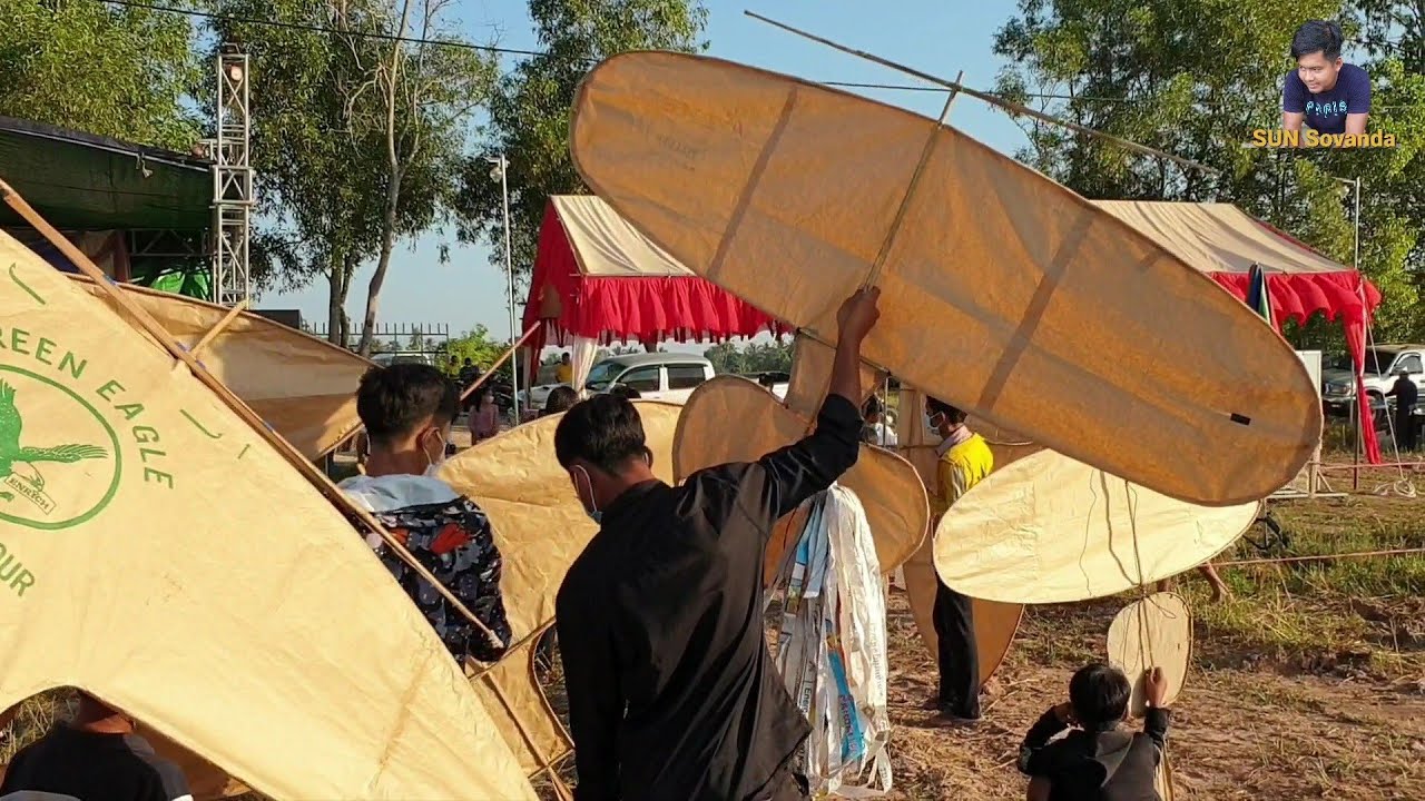 Khmer kite 2022 at Takeo Province, Cambodia - YouTube