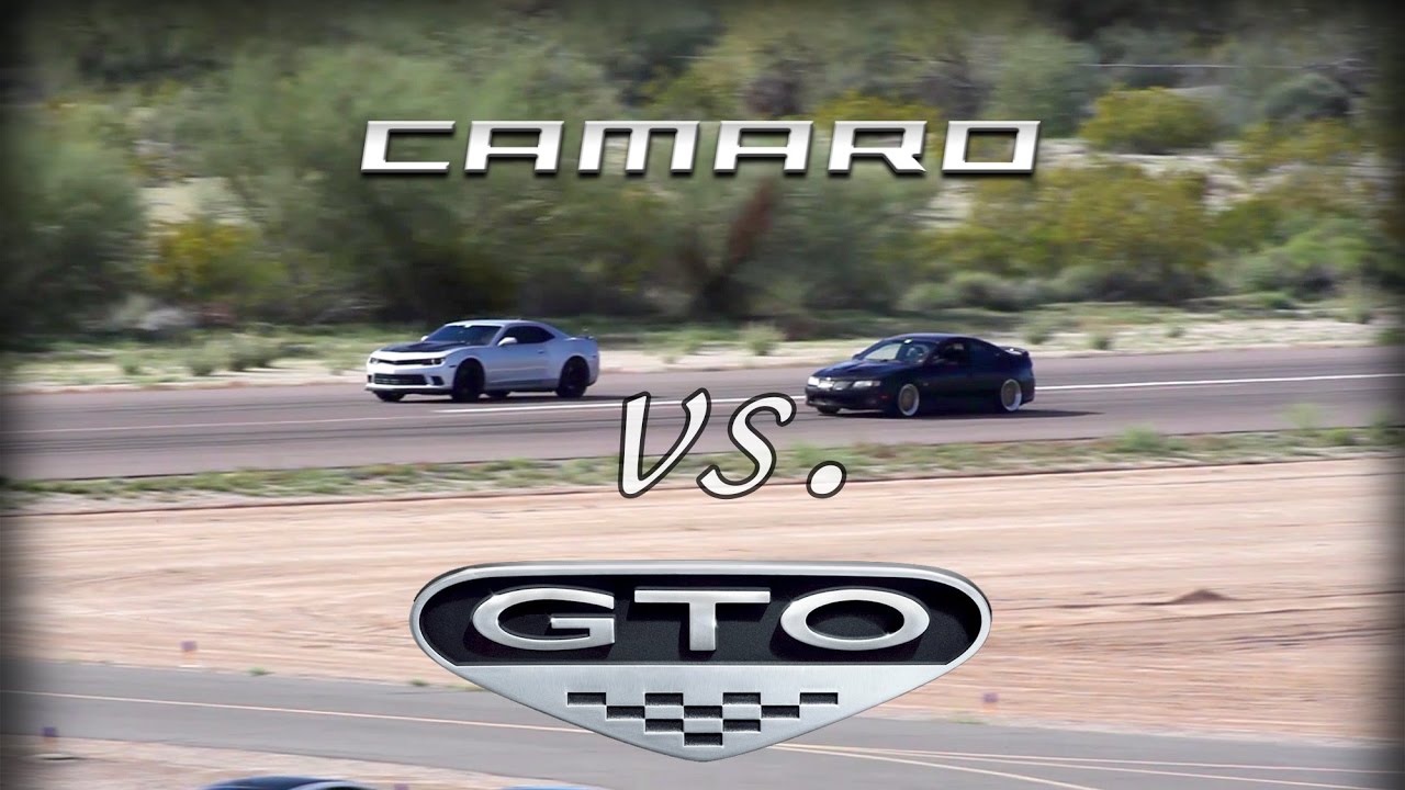 Camaro 5th Gen vs GTO 4th Gen standing Half Mile Race - YouTube