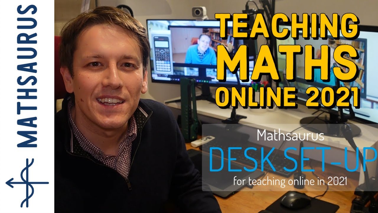 Teaching maths online 2021 - full desk setup - YouTube