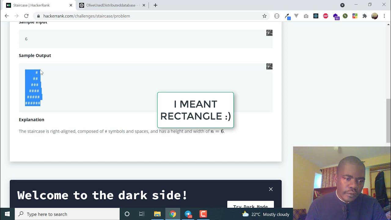 Hackerank Staircase Algorithm Using Javascript Youtube