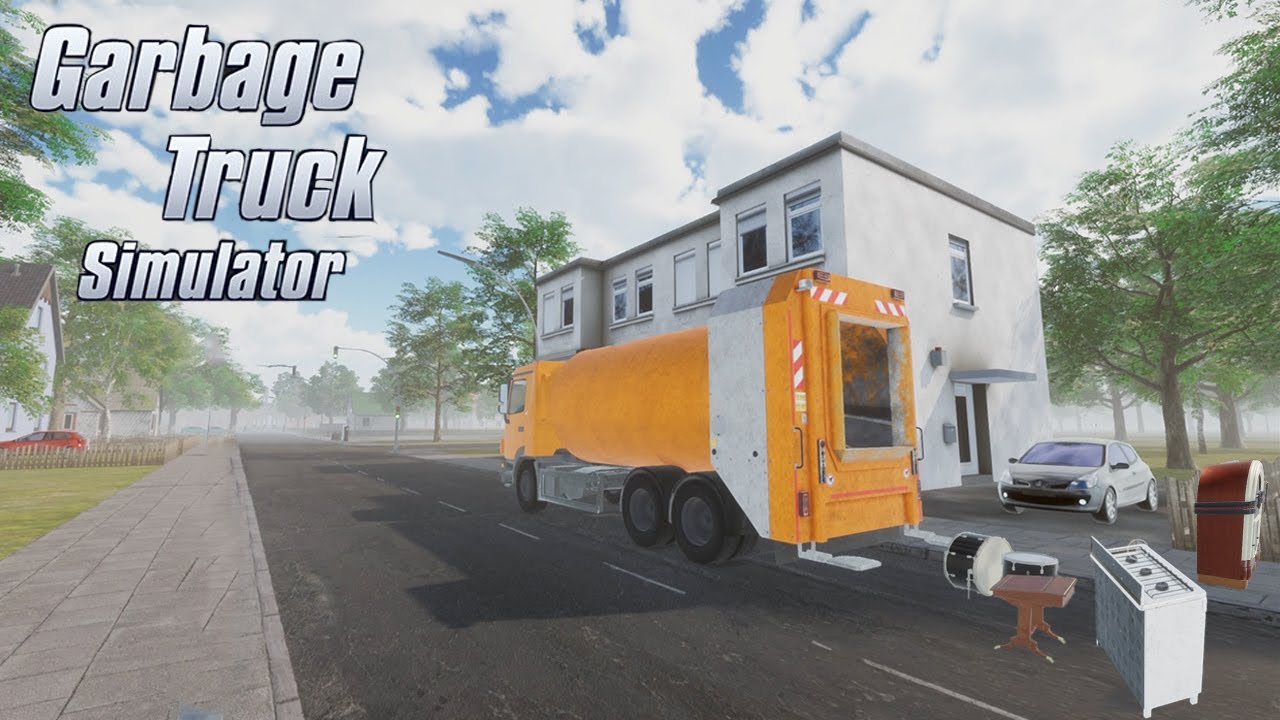Garbage Truck Simulator, using the Shark garbage truck to crush trash ...