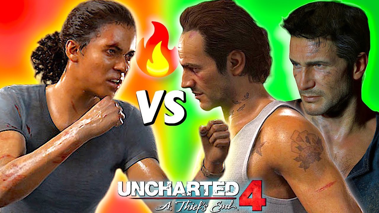 BADASS Nadine Ross VS Sam & Nathan Drake Intense Fight - Uncharted 4 ...