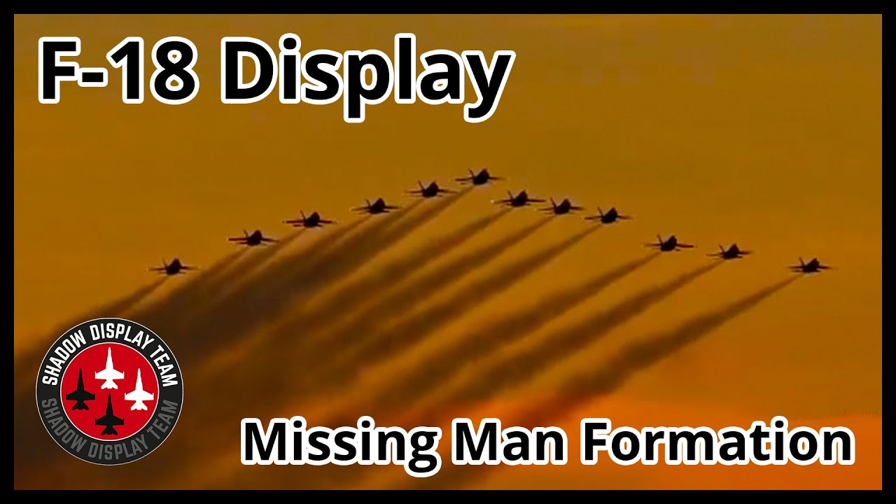 F-18 Display with missing man formation - YouTube