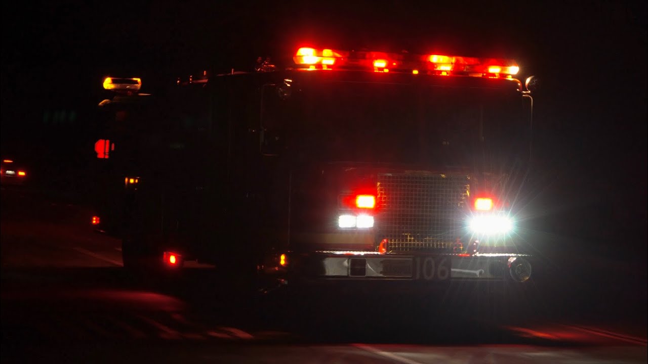 LACoFD Engine 106 responding - YouTube