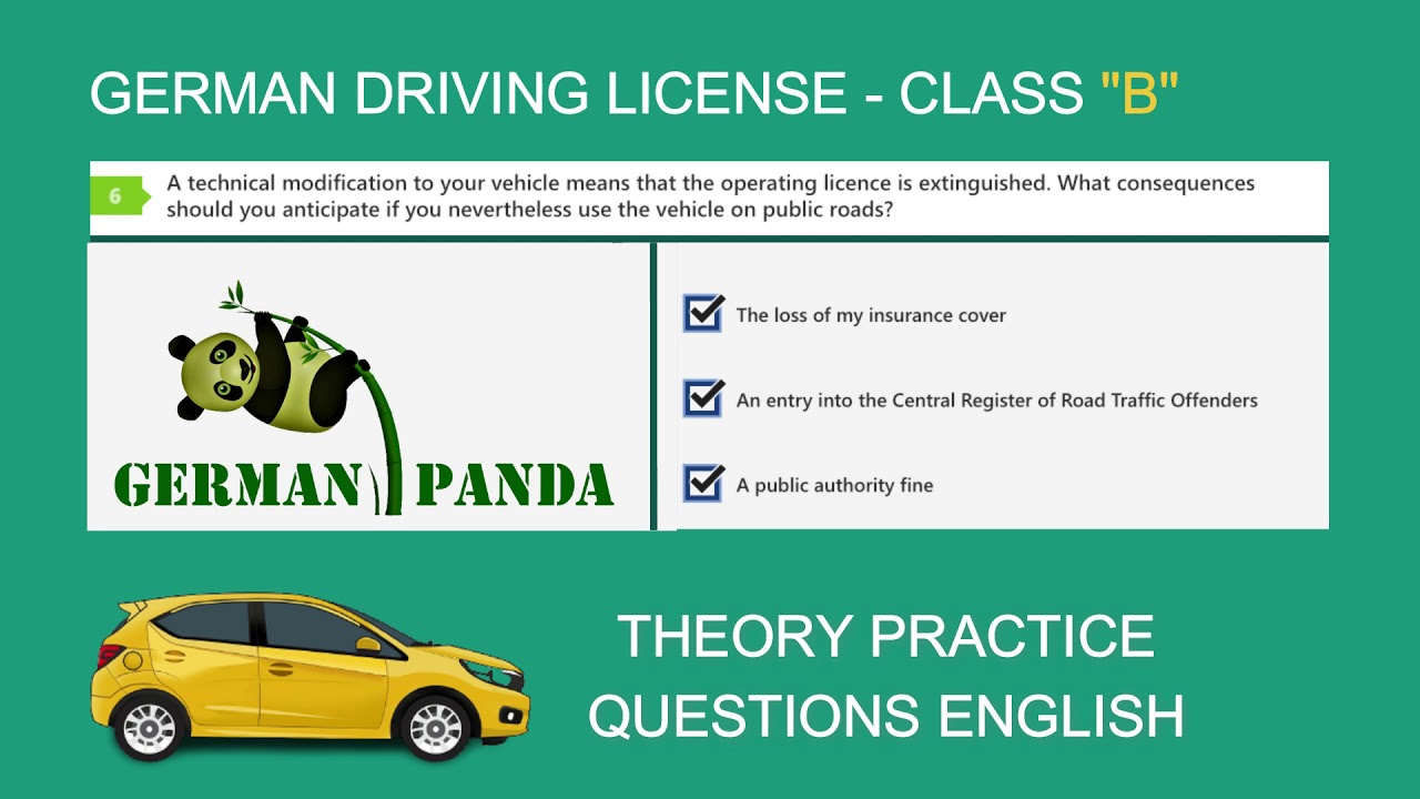 2. LEGAL CONDITIONS 3/3 | Driving License Germany | Theory Exam in ...