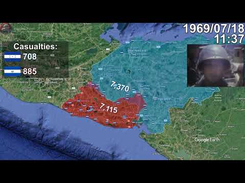 Football War Every Minute using Google Earth