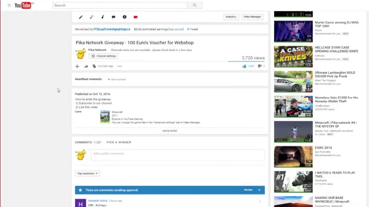 Pika-Network Giveaway announcement video - YouTube