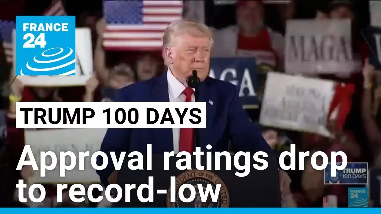 Trump's 100 days: US President's approval ratings drop to record-low ...