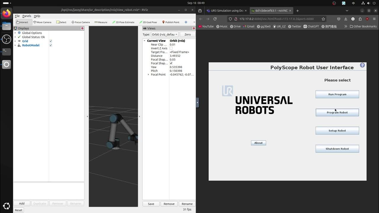 UR5 Simulation using Docker (URSim) - YouTube