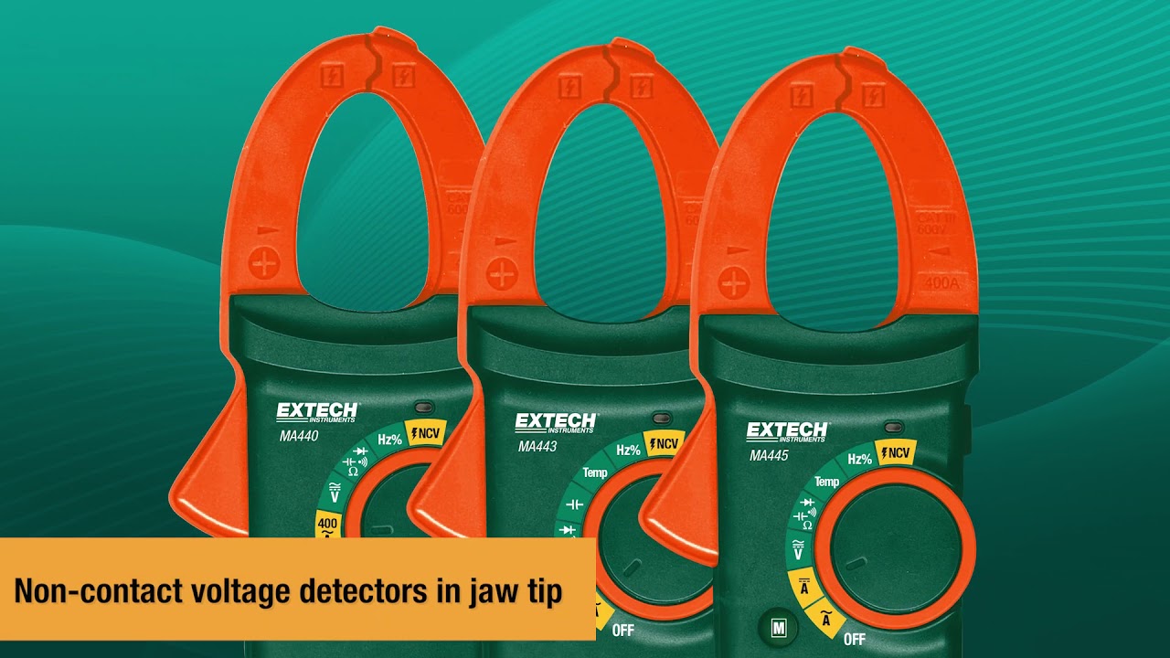 Introducing the Extech MA440 Series 400A Clamp Meters with Built-In NCV ...