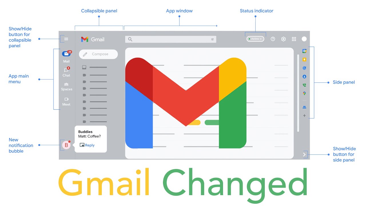 NEW Gmail Layout View Explained + What is Google Chat? - YouTube