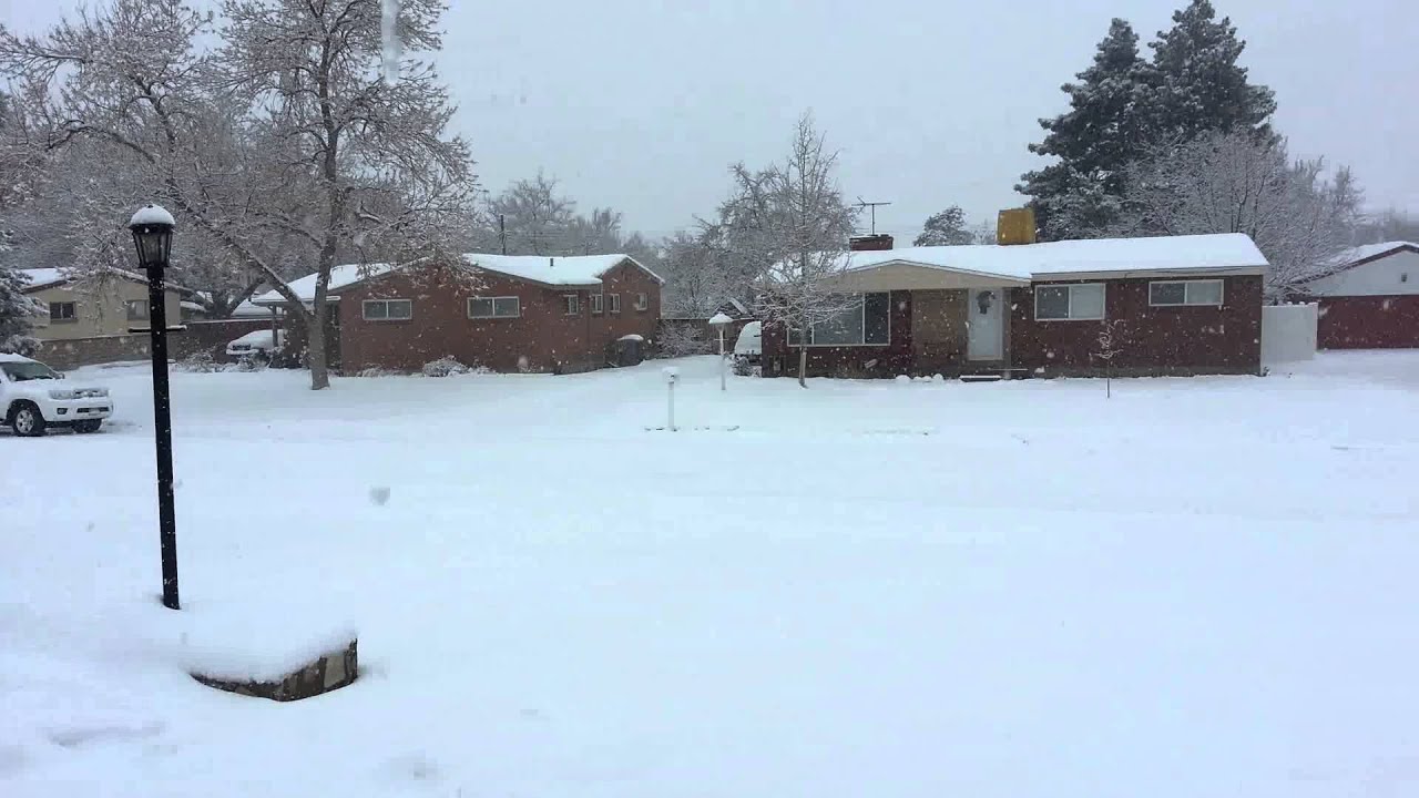 Snow on top of Freezing Rain in Salt Lake City Utah - YouTube
