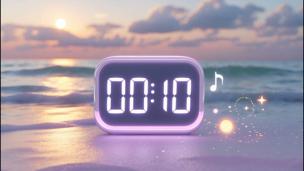 10 second timer with relaxing music - YouTube