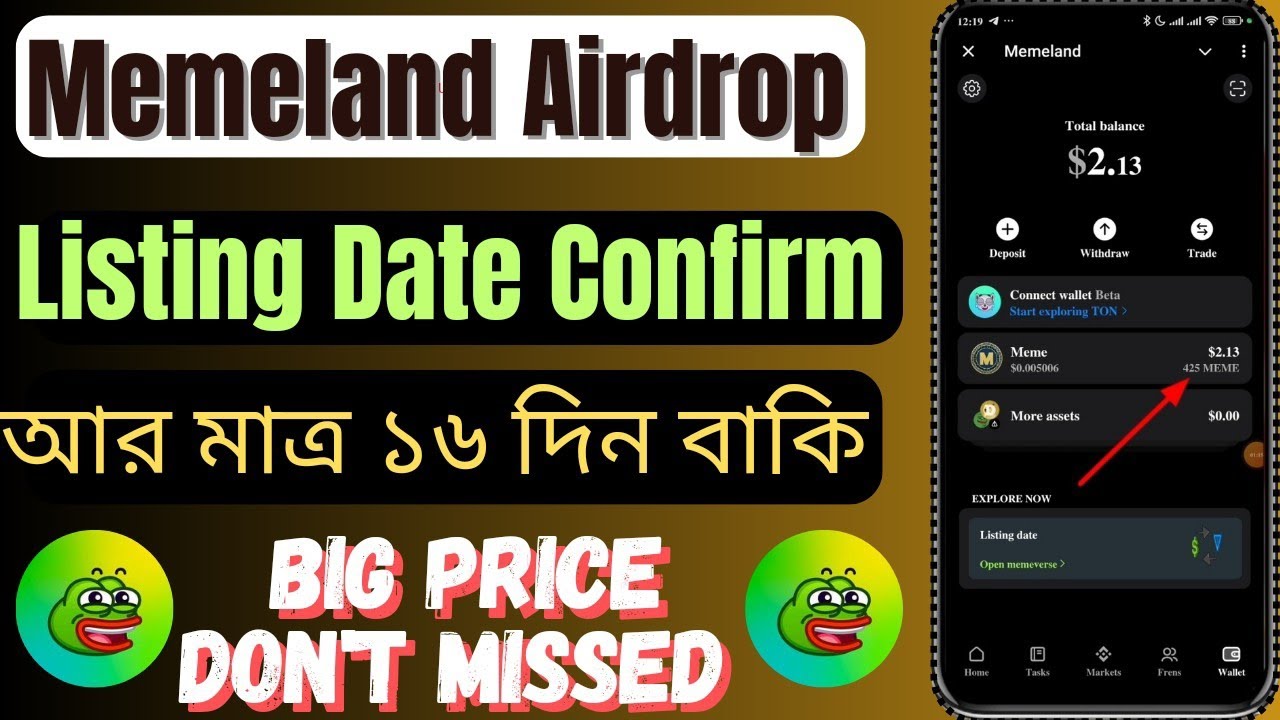 Memeland Listing Date Confirm | Memeland Telegram Mining Bot | Memeland ...