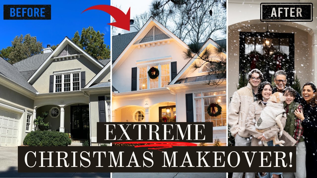 EXTREME CHRISTMAS EXTERIOR MAKEOVER! You Don't want to miss this one ...