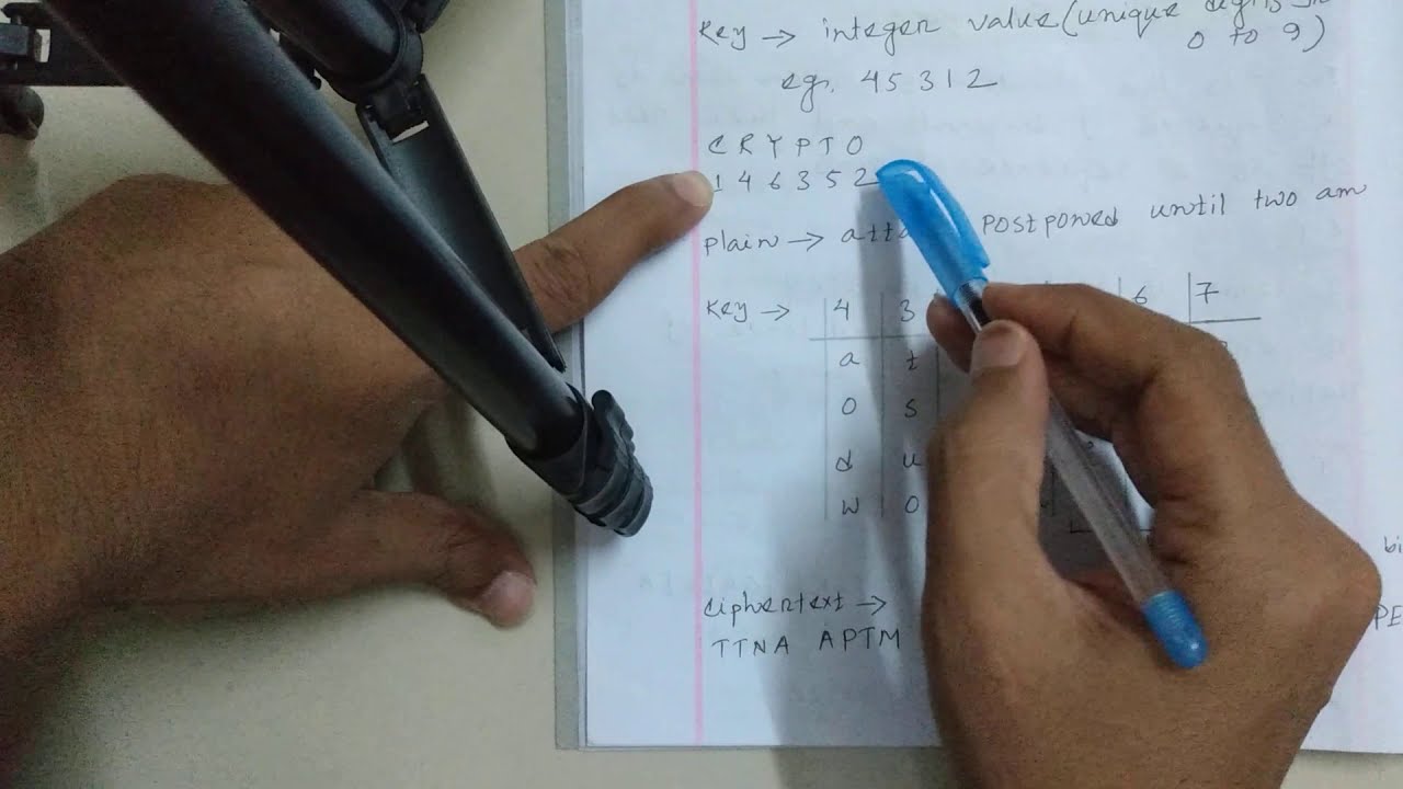 Lecture 7 Rail Fence Cipher and Row Transposition Cipher - YouTube