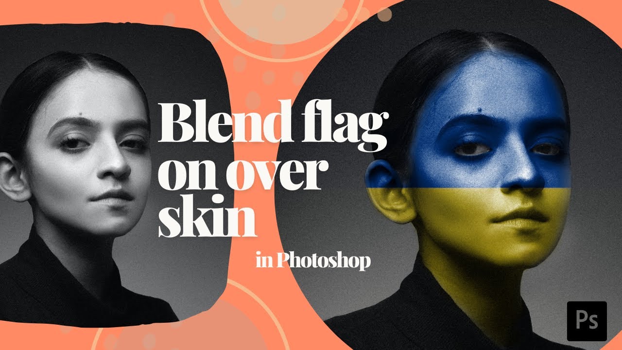 How To Blend Flag Over Skin Easily In Photoshop || Photoshop 2022 ...