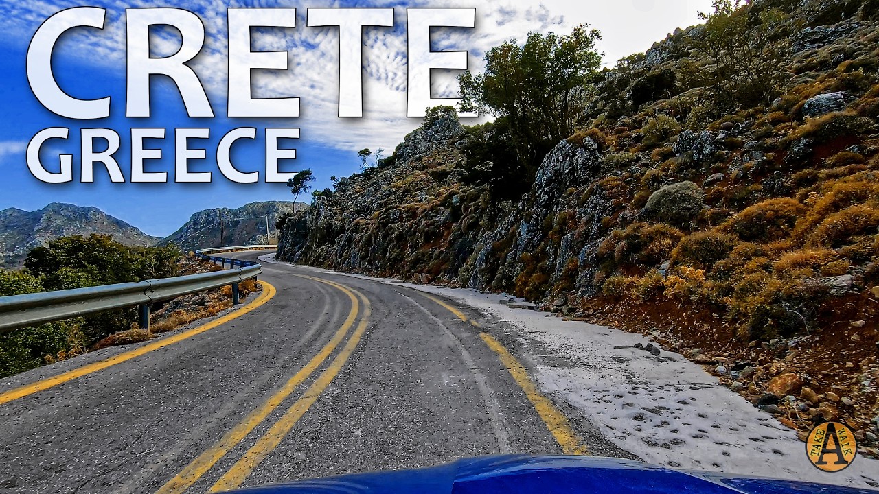 Greece, Crete - Hillside Road from Frangokastello to Kallikratis ...