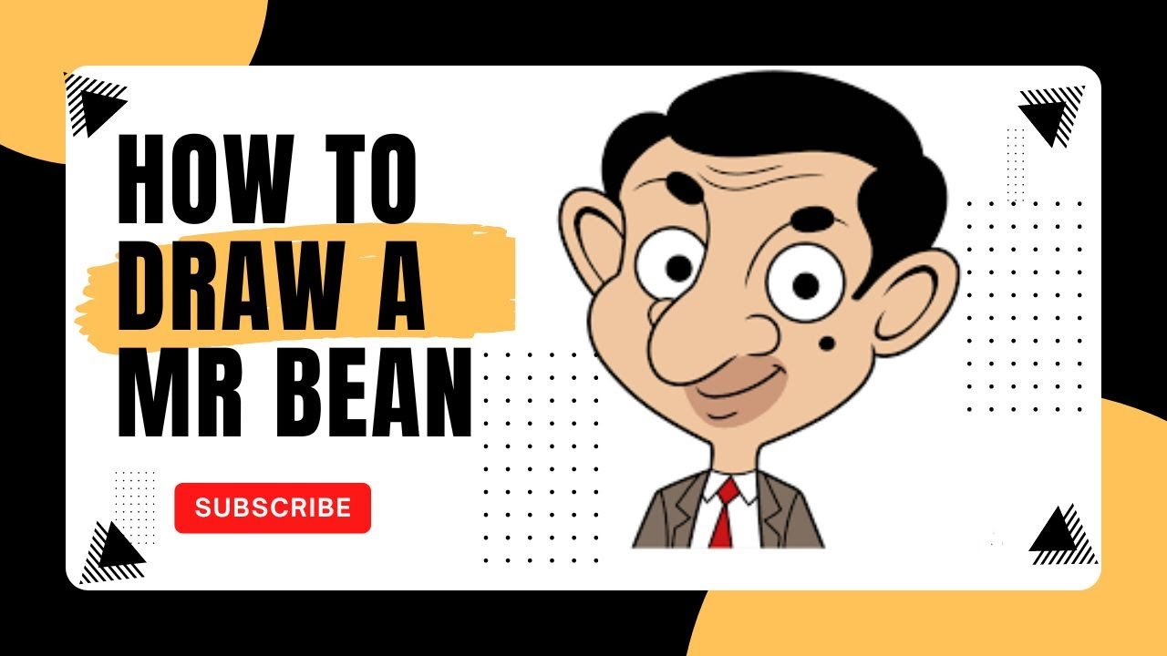 how to draw a Mr Bean step by step and colors. - YouTube
